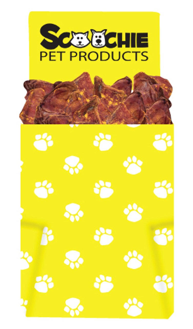 Bacon & Cheddar Loaded Pig Ears 1 Pack Peggable Zip Lock Bag Med Long ...